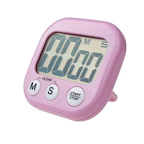 magnetic digital kitchen lcd count down counter timer alarm clock pink