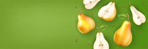 떨어지는 배 3d 현실적인 과일 와 잎 전체 와 조각 와 와 조각 와 씨앗 와 포스터 또는 배너 모형 3차원 형태에 대한 스톡 벡터 아트 및 기타 이미지 Istock