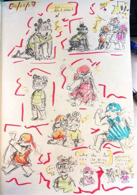 Some Rottmnt Doodles Featuring Mostly Donnie Little April With The