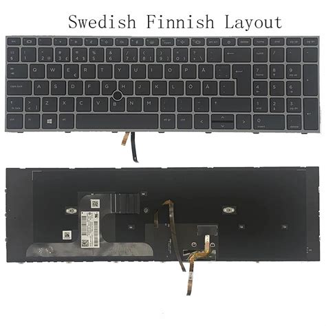 La Us Swedish Finnish Backlit New Laptop Keyboard For Hp Zbook Fury 17