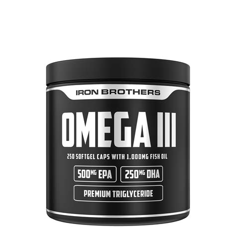 Omega 3 Triglyceride 50 Epa 25 Dha 1000ml Softgels 250 Stück Iron Brothers