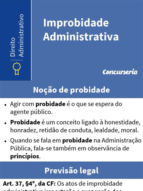 Improbidade Administrativa Elementos Sanções E Ação Judicial Pdf