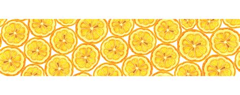 둥근 레몬은 이음새가 없는 수채화 테두리를 조각합니다 잘 익은 육즙이 많은 과일 조각 신맛 펄프 향 씨앗이있는 이국적인 감귤류