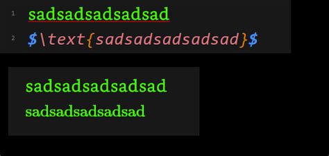 how to make the text in text{} command is same style as normal text