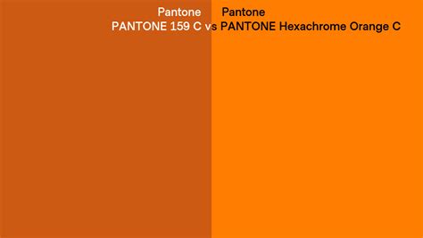 Pantone 159 C Vs PANTONE Hexachrome Orange C Side By Side Comparison