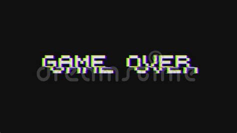 Game Over Glitch Flicker Effect K Video Or Footage With Text