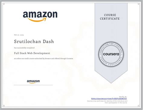 amazon coursera webdevelopment fullstackwebdevlopment