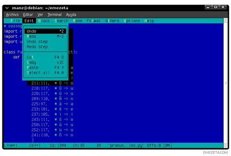 Editores De Texto Basados En Terminal Emezeta