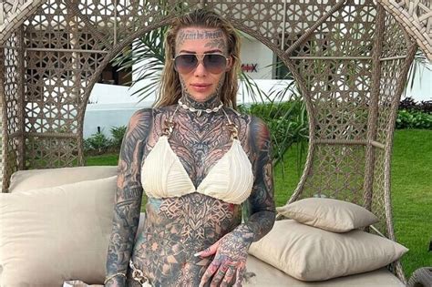 Britains Most Tattooed Woman Flaunts £35k Ink Collection In Sexy