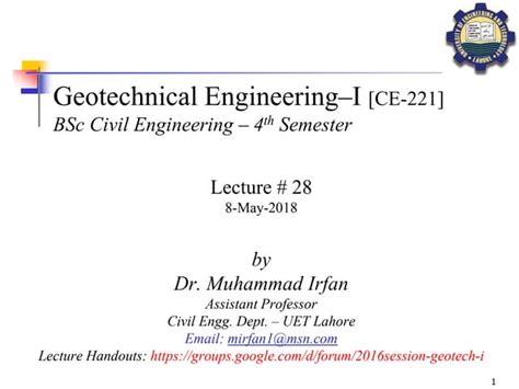 Geotechnical Engineering Ii [lec 7a Boussinesq Method] Ppsx