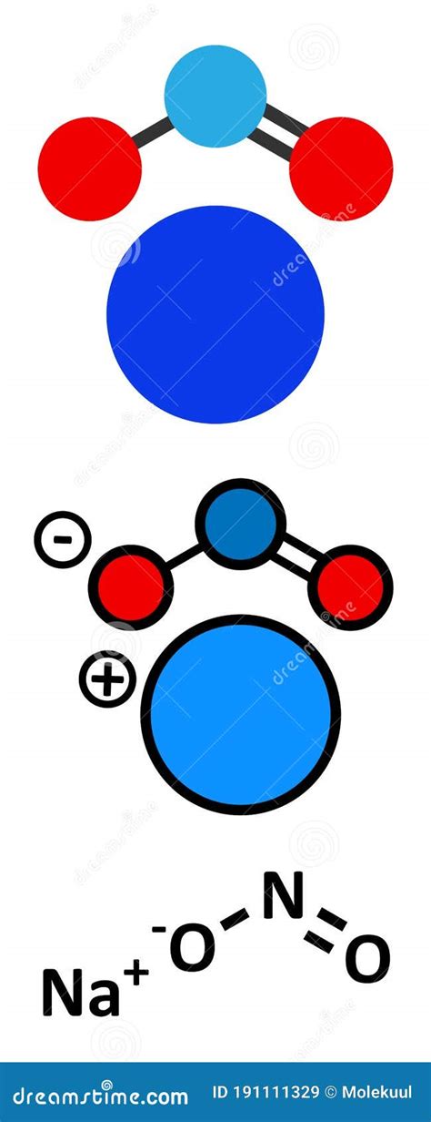 Nitrite Anion No2 Molecule Structural Chemical Formula And Molecule