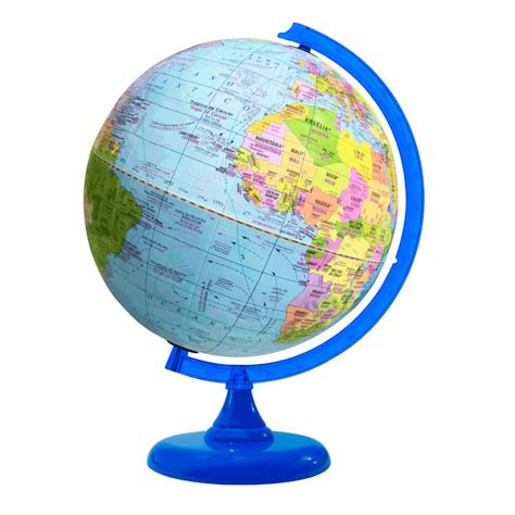Comprar Globo Terrestre Político cm Bilíngue Base Azul Celeste Papelaria Real Escolar