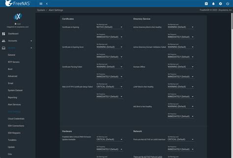 7 System — Freenas®113 U2 User Guide Table Of Contents