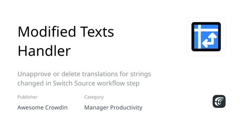 Modified Texts Handler Crowdin Marketplace