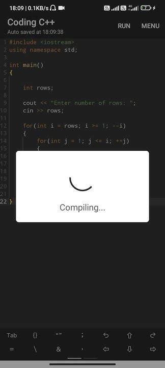 Inverted Half Pyramid Of ⭐ Program In C Programming 👍😁 Coding Shorts Youtube