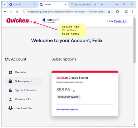 Attempting To Manage My Quicken Subscriptions Quicken