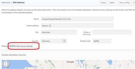 Error Permission Denied In Geolocation Showcase Package Application
