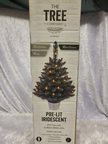 The Tree Company 2ft Iridescent Pre Lit Tree Absolute Christmas