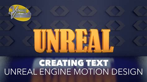 Unreal Engine Motion Design Text Creation Tutorial - YouTube