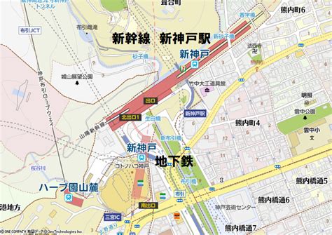 新神戸駅 新幹線から 地下鉄乗り換え 桃象の観劇書付
