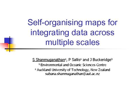 self organising maps for integrating data across multiple scales