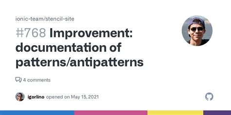 Improvement Documentation Of Patternsantipatterns · Issue 768
