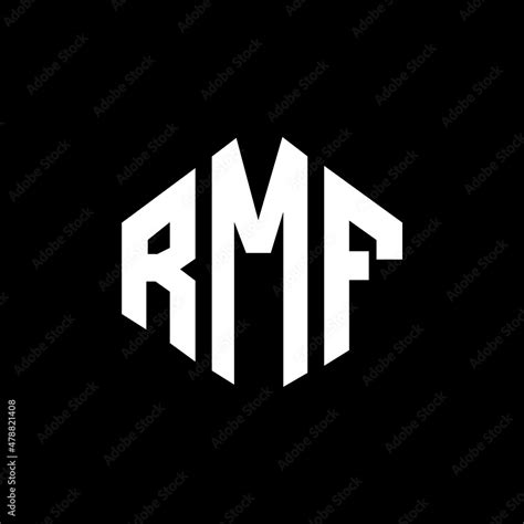Rmf Letter Logo Design With Polygon Shape Rmf Polygon And Cube Shape Logo Design Rmf Hexagon