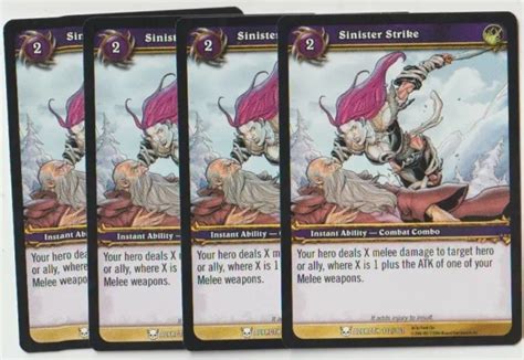Sinister Strike X4 102 Heroes Of Azeroth Eng Warcraft Tcg Eur 1 00