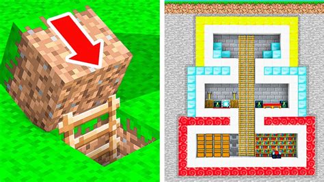 Bouw Je Eigen Geheime Bunker Challenge In Minecraft Youtube