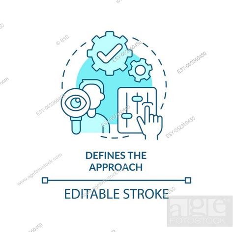 Define Approach Turquoise Concept Icon Project Strategy Stock Vector Vector And Low Budget