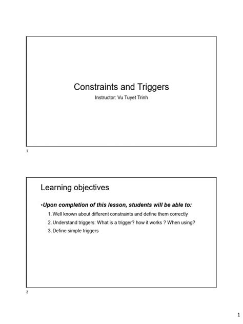 Slides9 Constraint Trigger Pdf Relational Database Sql