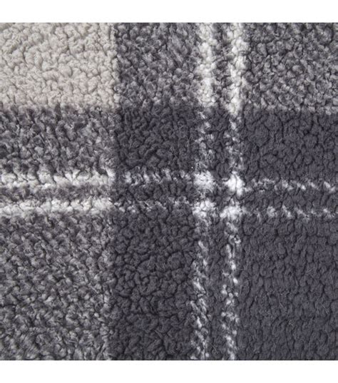 Gray Plaid Sherpa Fabric Joann