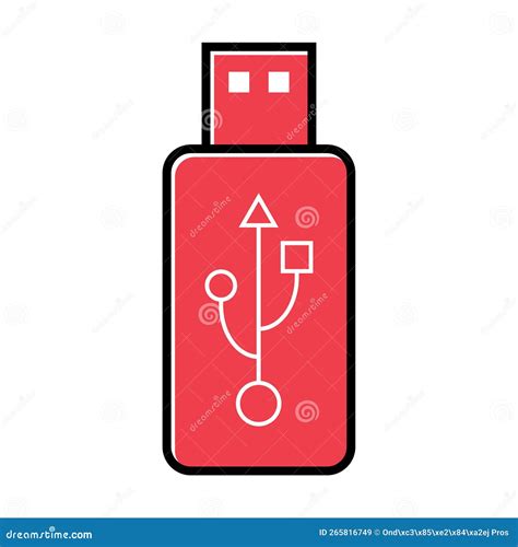 Usb Icon Technology Connect Device Sign Electronic Portable Symbol Vector Illustration Media