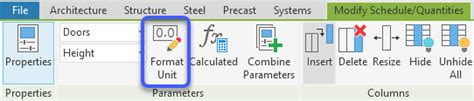 How To Format Revit Schedule Column Units Cadd Microsystems