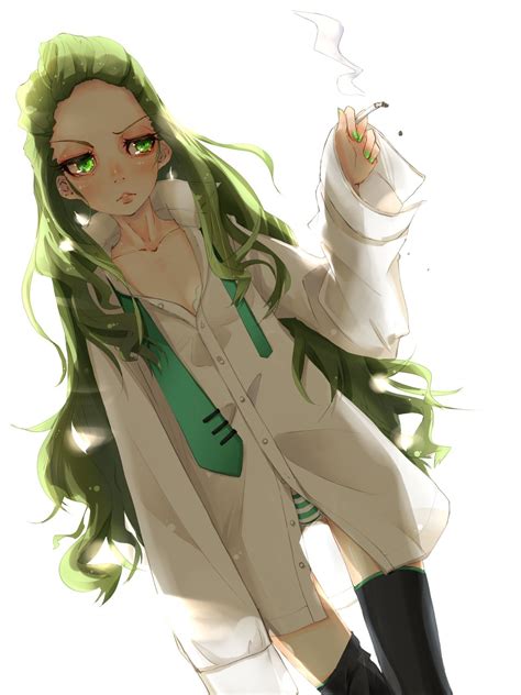Девушка с зелеными волосами арт Zefirka Club фото и картинки