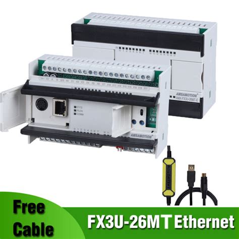 FX3U 26MT E PLC With Ethernet Port For Mitsubishi MELSEC FX3U Programmable Controller Logic
