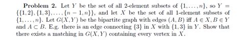 solved problem 2 let y be the set of all 2 element subsets