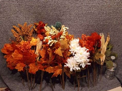 Assorted Artificial Fall Flowers Trice Auctions
