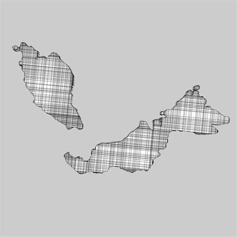 말레이시아 상세한 국가지도 3d 모델 25 Max Fbx Obj Free3d