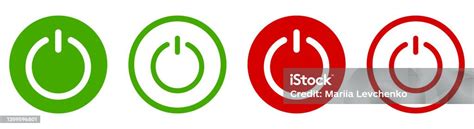 온오프 아이콘 전원 버튼 세트 개념에 대한 스톡 벡터 아트 및 기타 이미지 개념 그래픽 사용자 인터페이스 날씬한 Istock