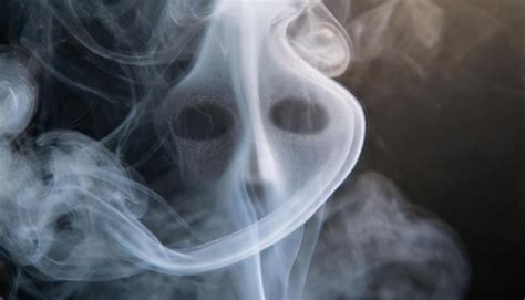 Premium Photo Closeup Of Scary Ghostly Face Formed From Swirling