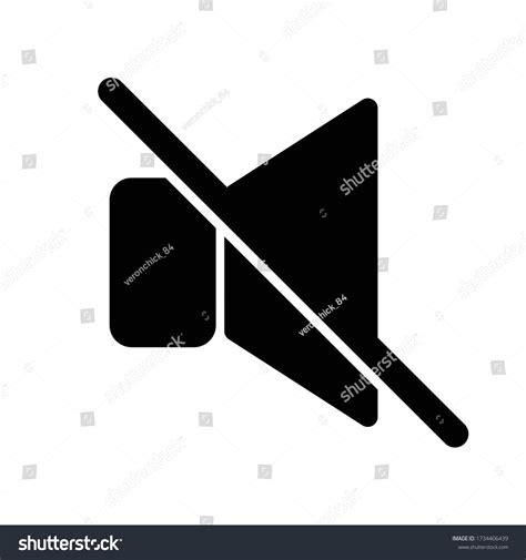 No Sound Sign Stop Sound Icon Stock Vector Royalty Free 1734406439