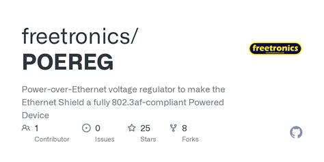 GitHub Freetronics POEREG Power Over Ethernet Voltage Regulator To Make The Ethernet Shield A
