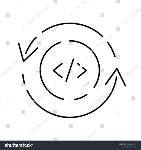 Vector Devops Icons Editable Stroke Software Stock Vector Royalty Free