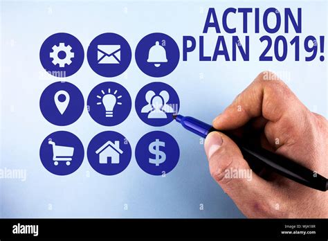 Conceptual Hand Writing Showing Action Plan 2019 Concept Meaning Proposed Strategy Or Course Of