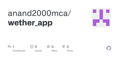 GitHub Anand2000mca Wether App