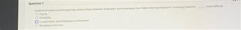 Solved Question 7Traditional Adversarial Bargaining Chegg