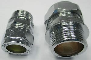 CHROME COMPRESSION MALE COUPLER ADAPTER Mm X Mm X THREAD To BSP EBay