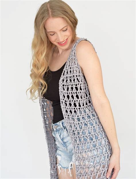 Long Crochet Vest Crochet Tops Free Patterns Crochet Vest Pattern