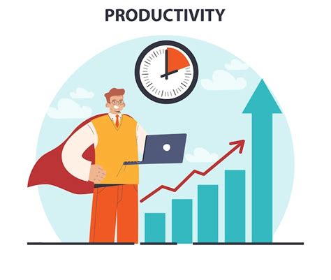 Premium Vector Productivity Concept Character Worktime Optimization